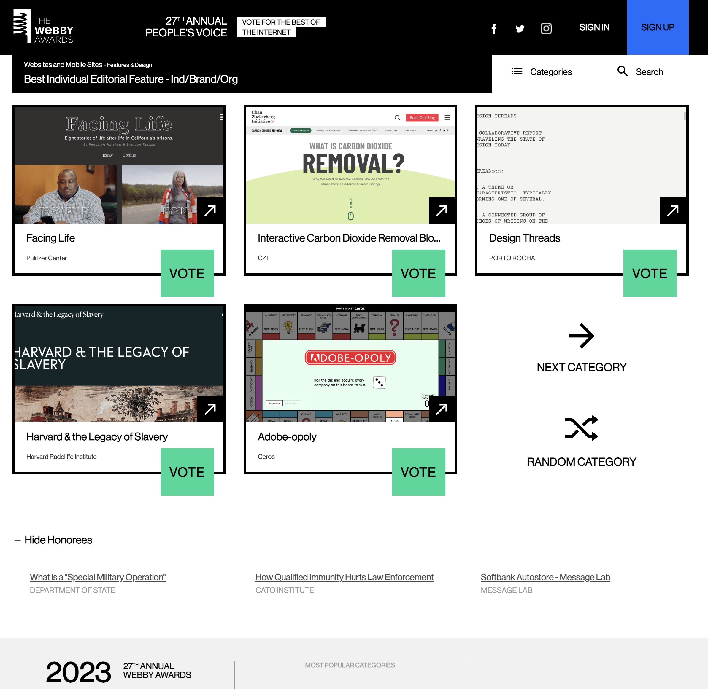Cato Wins Webby Honor for Study on How Qualified Immunity Hurts Law ...