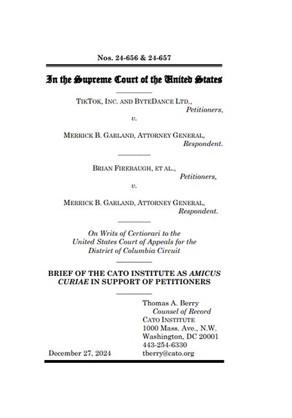 TikTok v. Garland | Cato Institute