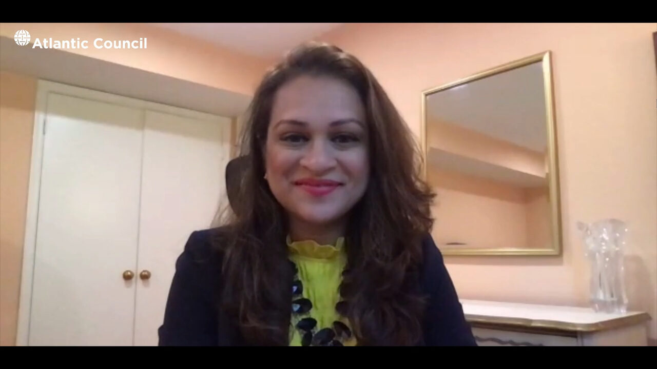 Sahar Khan moderates the webinar, "Navigating Pakistan's National ...