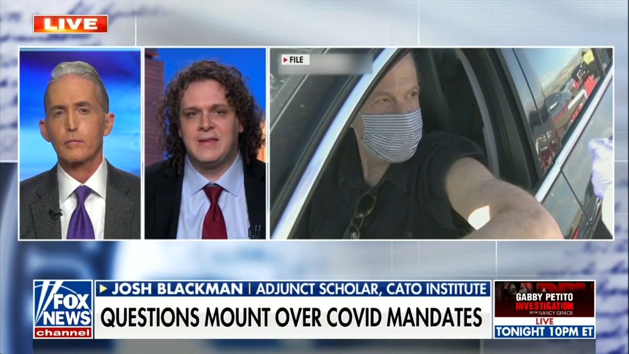 Josh Blackman discusses vaccine mandates on FNC's Sunday Night in ...