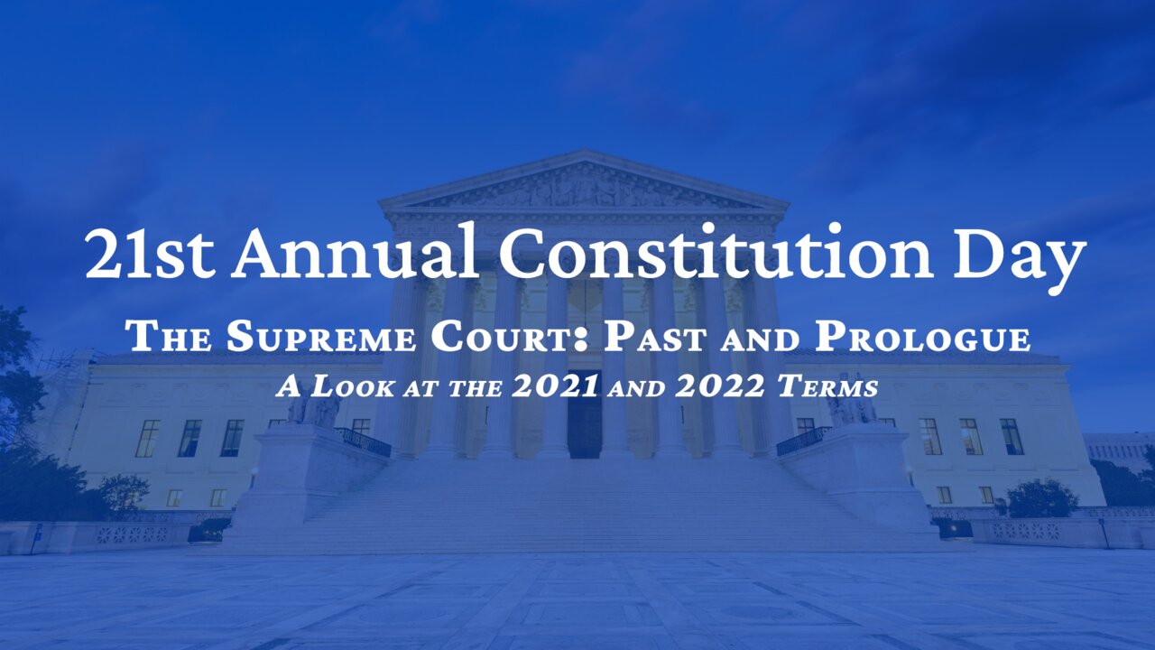 21st Annual Constitution Day: Panel I: Constitutional Structure | Cato ...