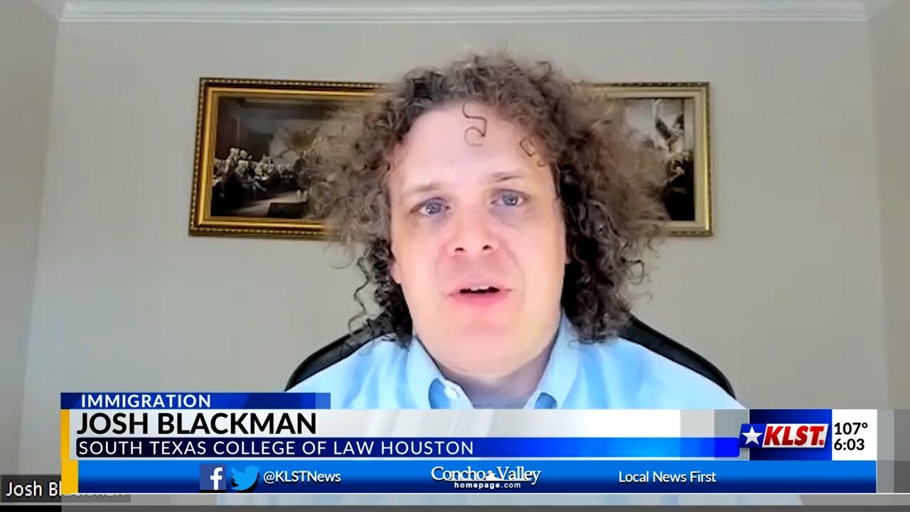 Josh Blackman discusses the Texas Border Buoy controversy on CBS KLST ...