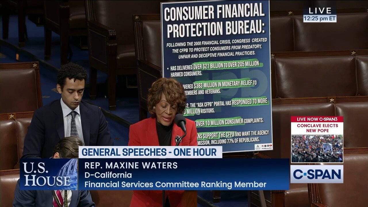 Rep. Maxine Waters (D-CA) cites Scott Lincicome’s comments from the ...