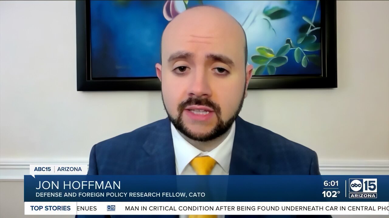 Jon Hoffman discusses the ceasefire between Israel and Iran on KNXV’s ABC15 News at 6 | Cato ...