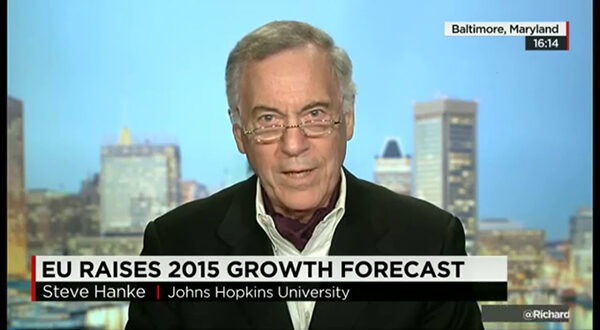 Steve H. Hanke discusses economic growth forecast in Europe on CNNI's ...
