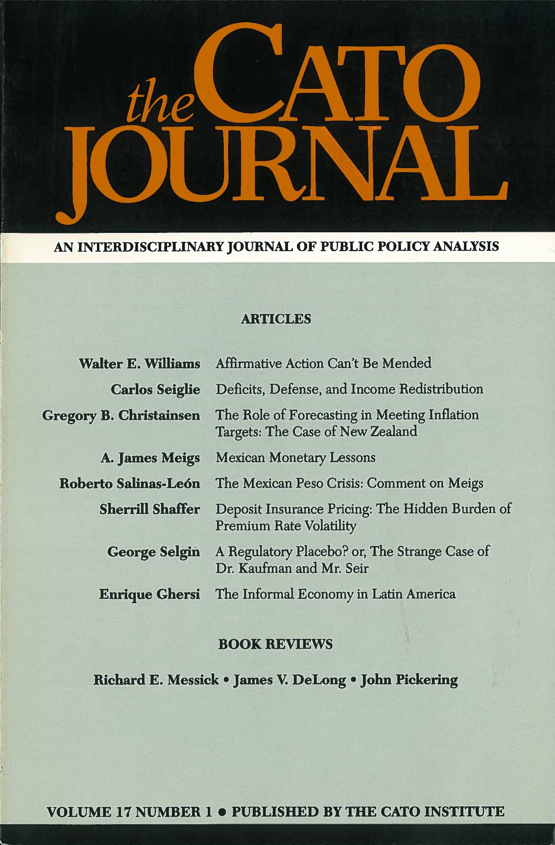 Cato Journal: Spring/Summer 1997 | Cato Institute