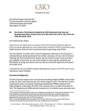 Public Comments Re: New Source Performance Standards for GHG Emissions ...