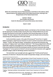 Hearing on the Weaponization of the Federal Government | Cato Institute