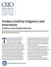 Product Liability Litigation and Innovation: Evidence from Medical ...