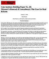 Missouri's Hancock II Amendment: The Case for Real Reform | Cato Institute