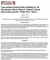 The Domino Theory Reborn: Clinton's Bosnia Intervention and the "Wider ...
