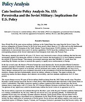 Perestroika and the Soviet Military: Implications for U.S. Policy ...