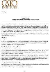 Thinking about Martian Economics | Cato Institute